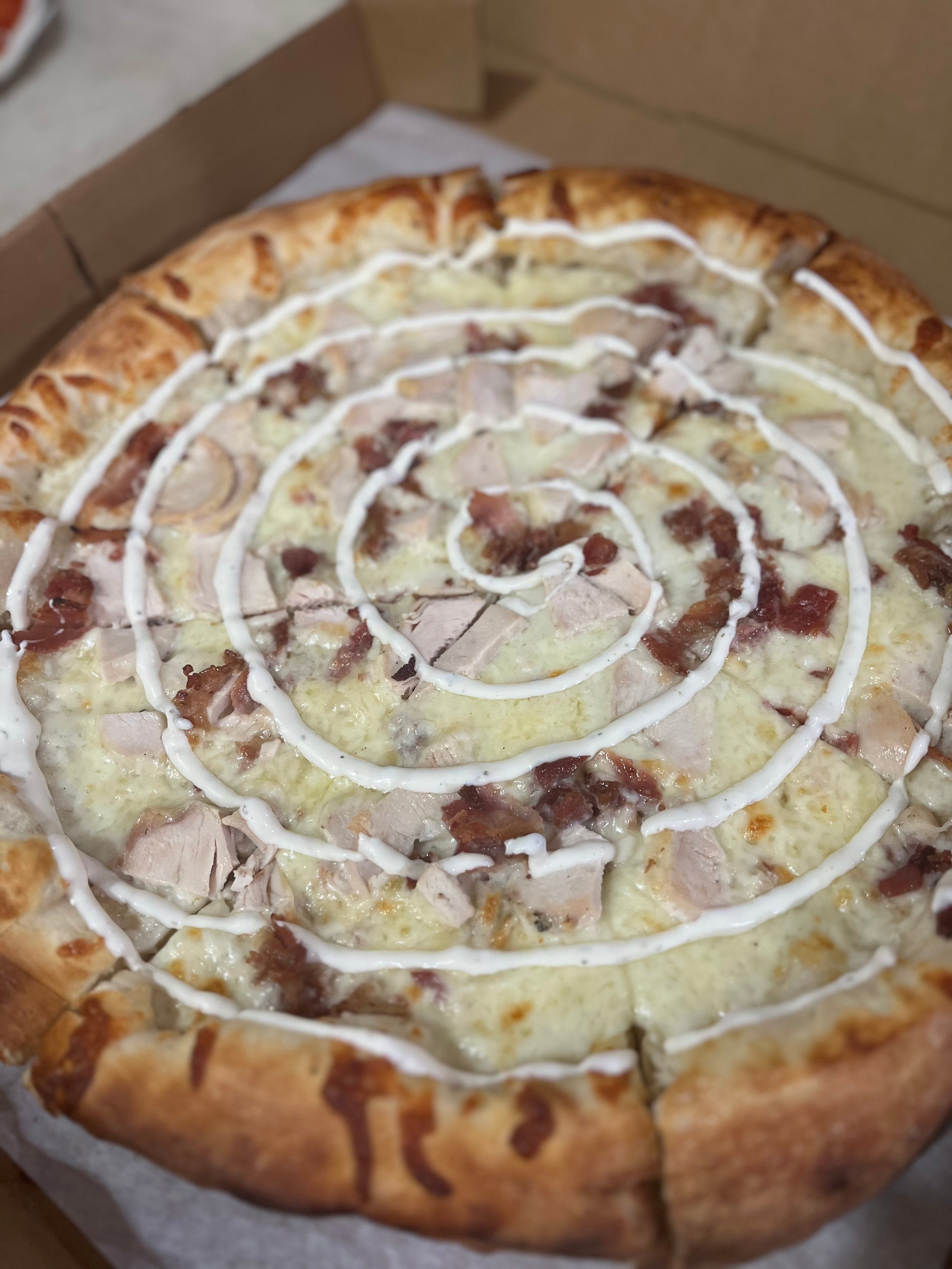 16” Chicken Bacon Ranch Pizza | West Eden Pizza
